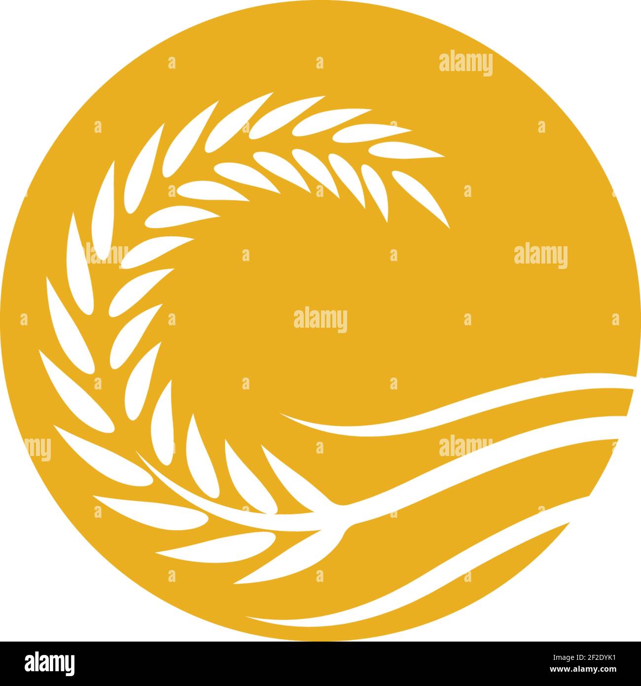 Agriculture wheat logo template vector icon design Stock Vector Image ...