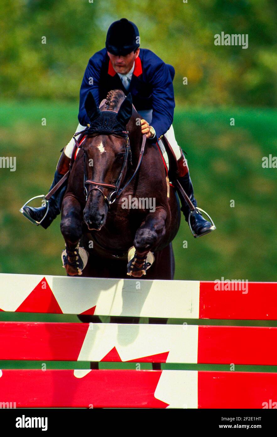CSIO Masters Spruce Meadows 1994, Eric Navet (FRA) riding Rosire HN ...