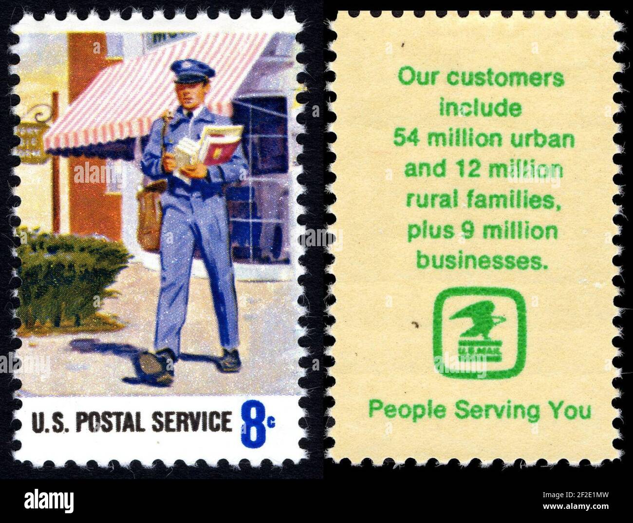 Postal Service Employees - Mailman - 8c 1973 issue U.S. stamp Stock ...
