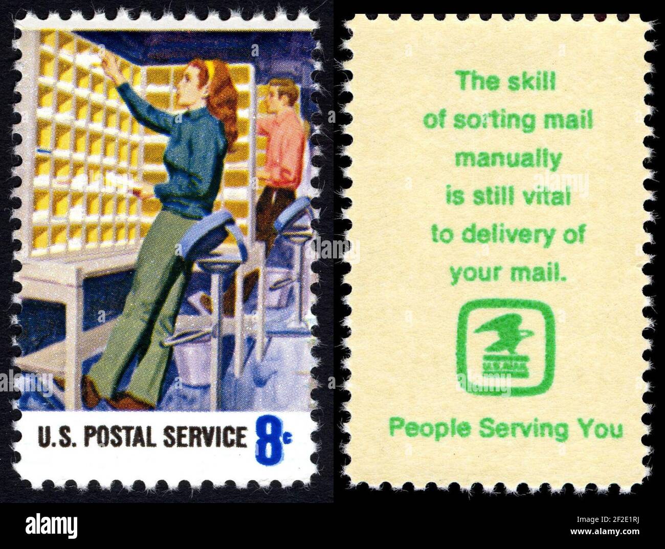 Postal Service Employees - Manual Letter Routing - 8c 1973 issue U.S ...