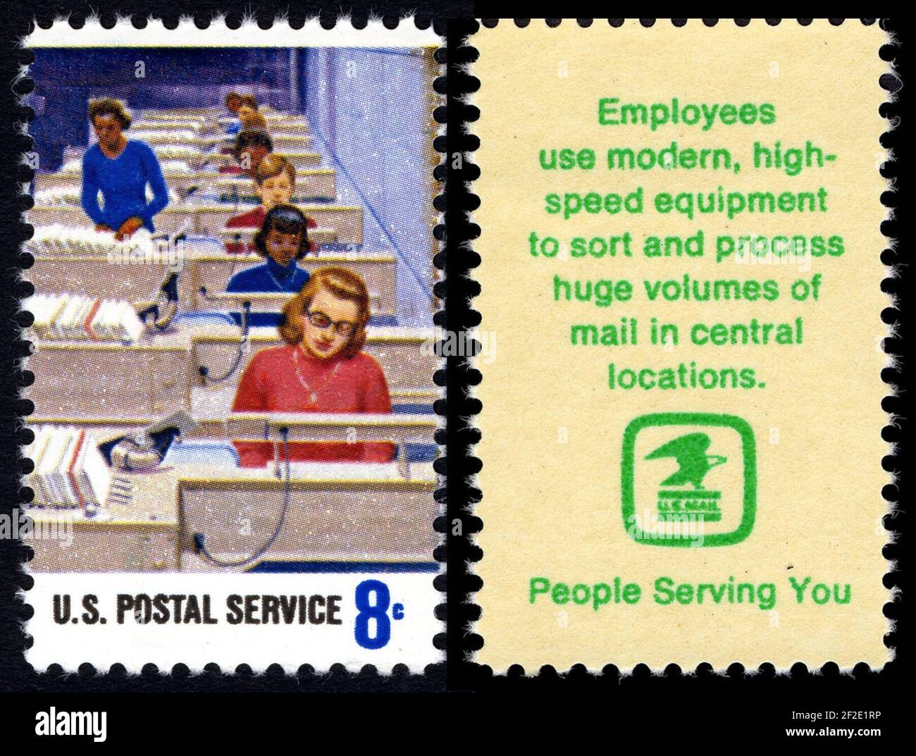 Postal Service Employees - Electronic Letter Routing - 8c 1973 issue U ...