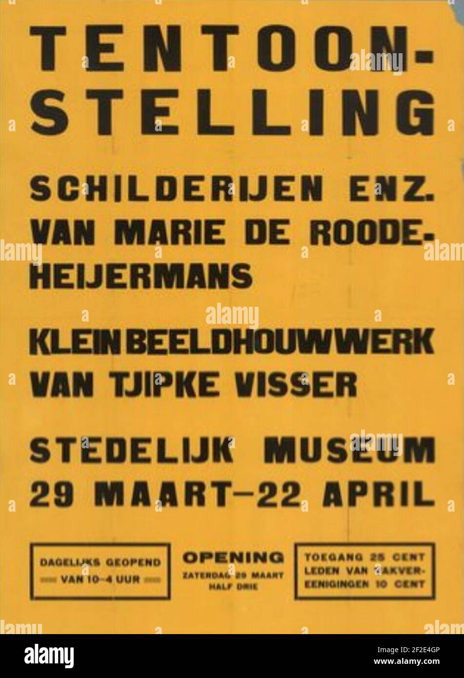 Poster for Stedelijk Museum 1919 Stock Photo - Alamy