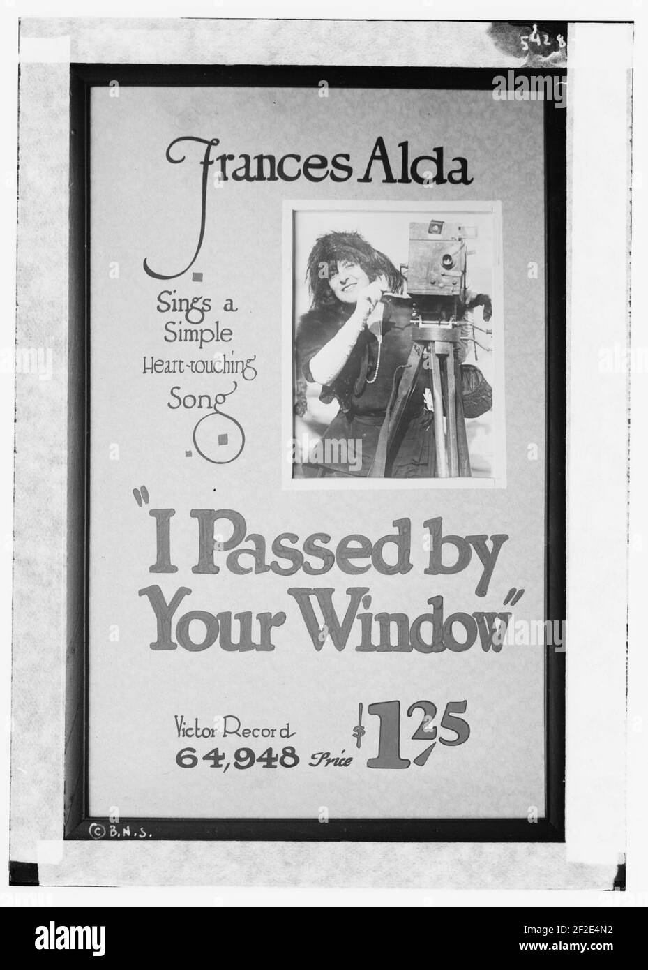 Poster- Victor) Frances Alda sings a simple heart-touching song ''I ...
