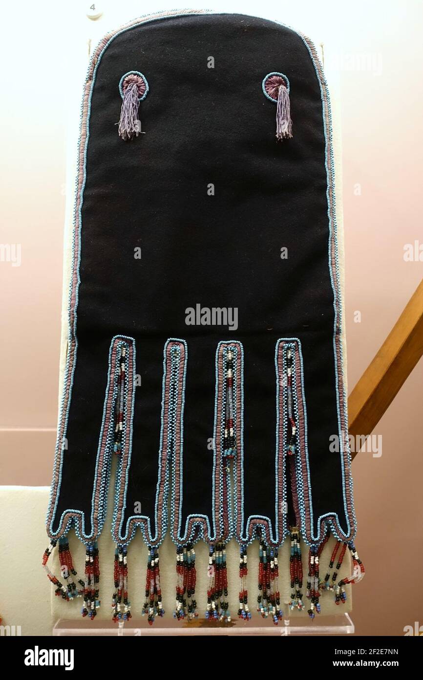 Pouch, Cree or Naskapi, collected in 1892 - Native American Stock Photo ...