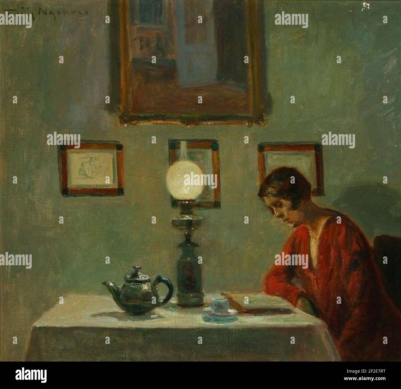 Poul Friis Nybo Reading Woman 1 Stock Photo - Alamy