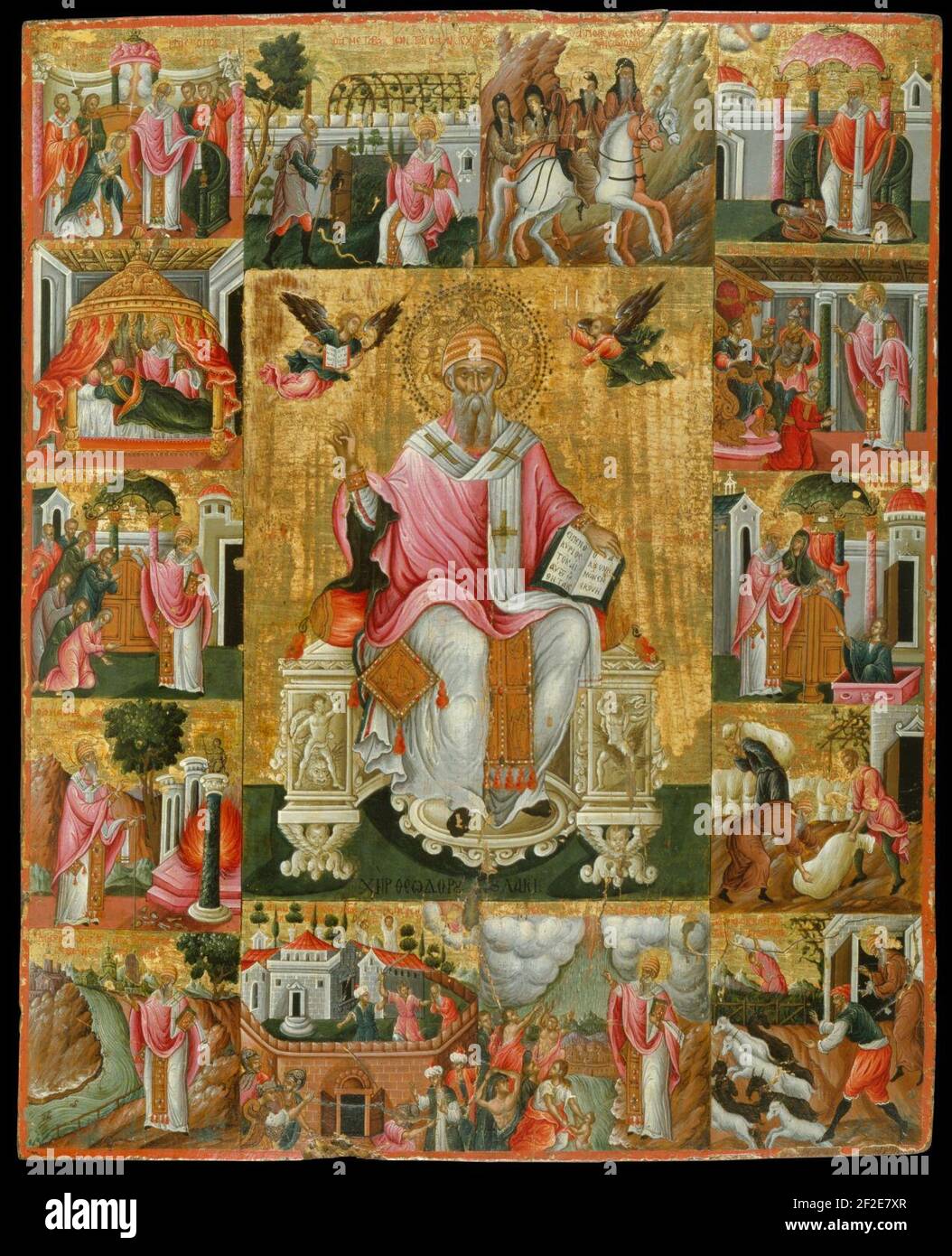 Poulakis Theodoros - St Spyridon and scenes from his life Stock Photo ...