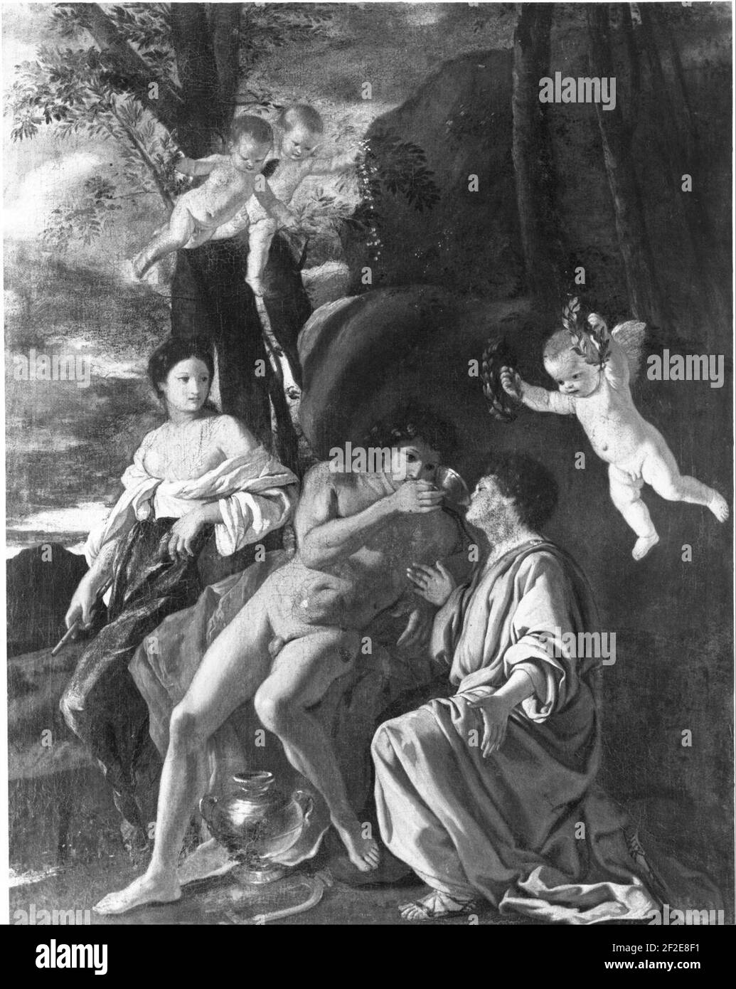 Poussin, Nicolas - Inspiration of Anacreon Stock Photo - Alamy