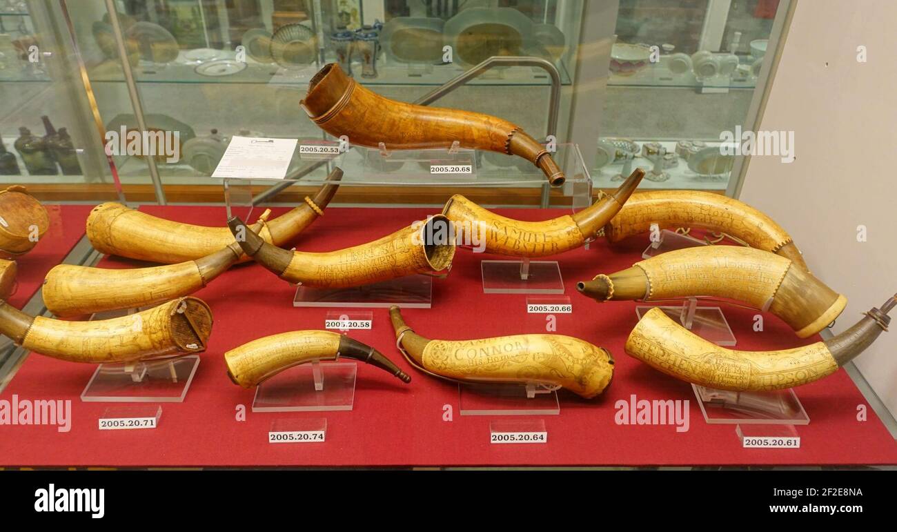 Powder horns, 4 of 4 Stock Photo - Alamy