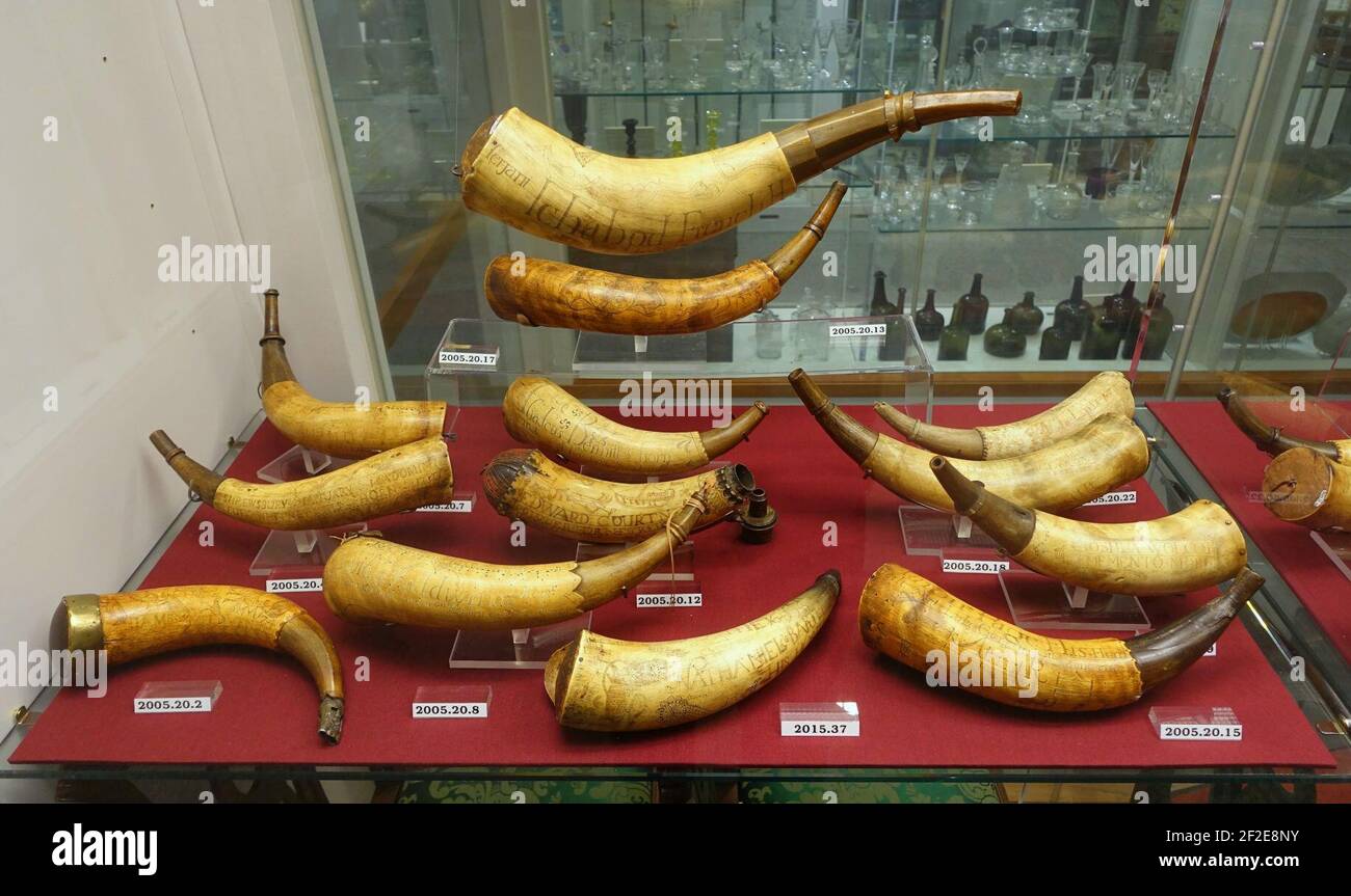 Powder horns, 1 of 4 Stock Photo - Alamy