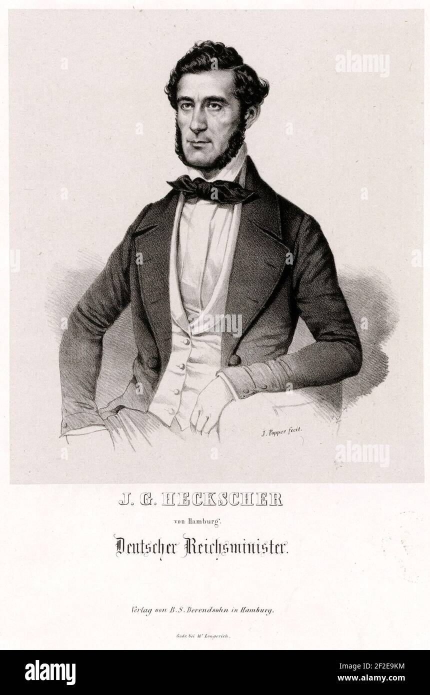 J. G. Heckscher von Hamburg (1848 Stock Photo - Alamy