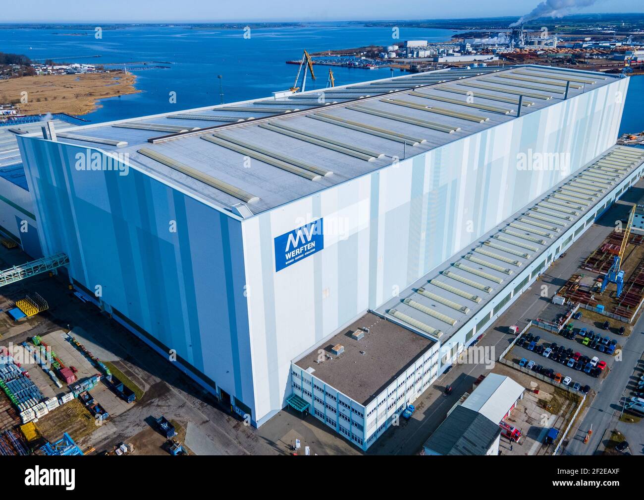 Wismar, Germany. 08th Mar, 2021. The shipbuilding hall of the MV ...