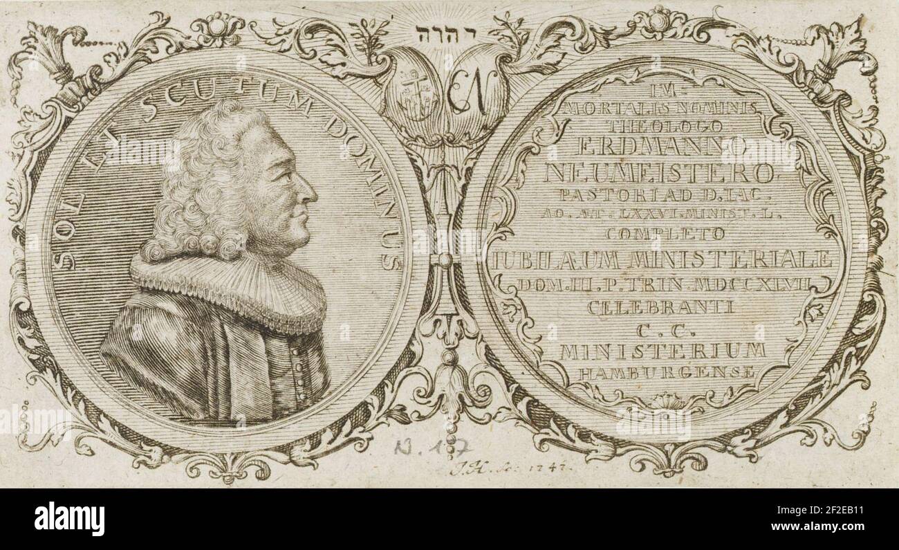 Bildnis von Erdmann Neumeister (1747 Stock Photo - Alamy