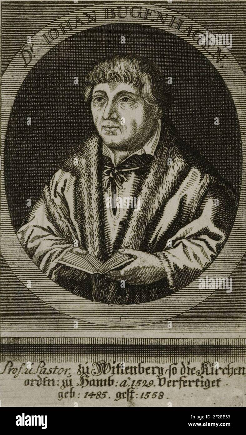 Bildnis von Johannes Bugenhagen (1717 Stock Photo - Alamy