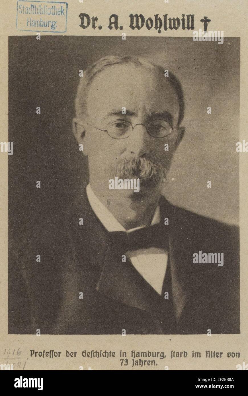 Bildnis von Adolf Benjamin Wohlwill Stock Photo - Alamy