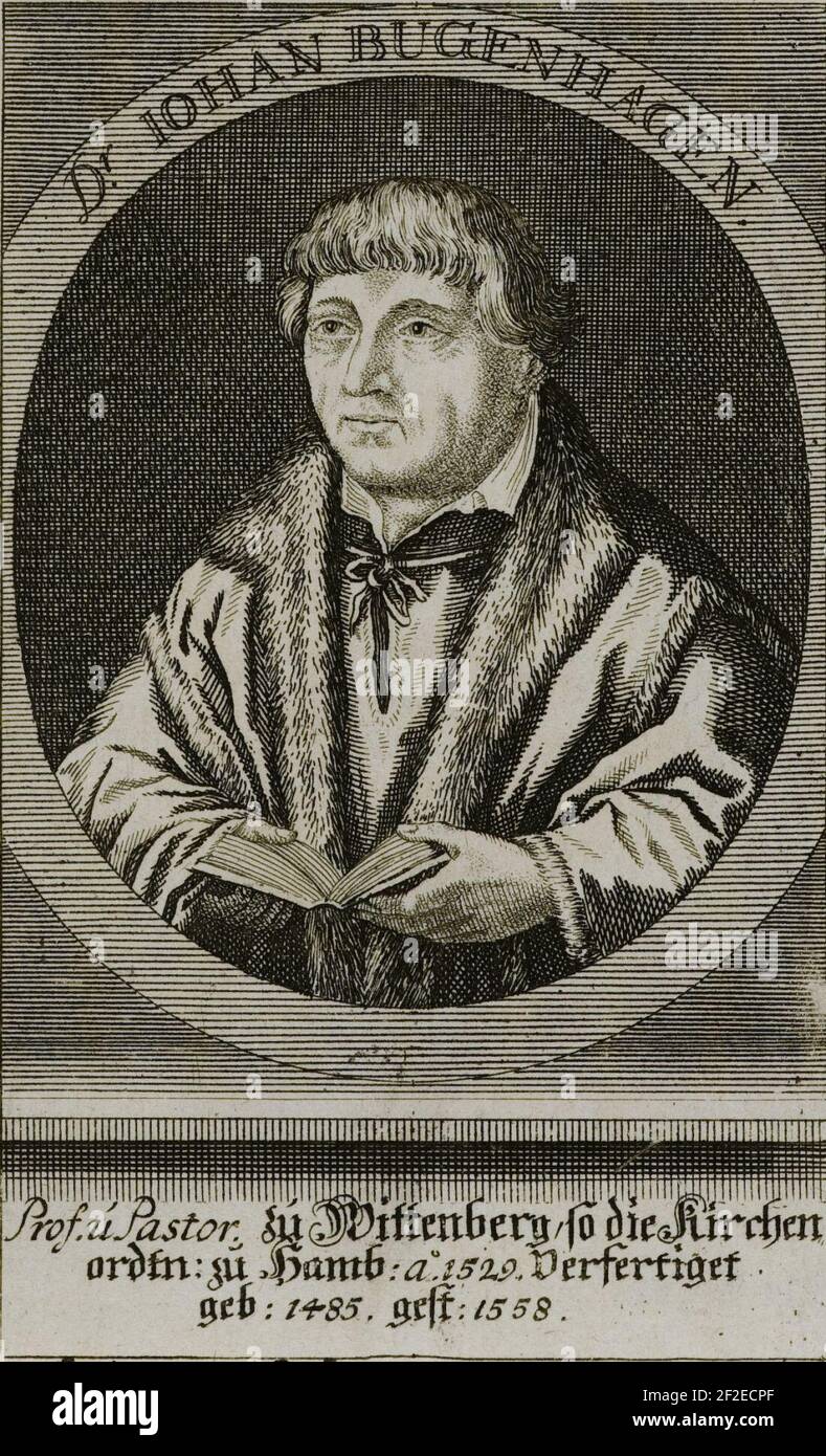 Bildnis von Johannes Bugenhagen Stock Photo - Alamy