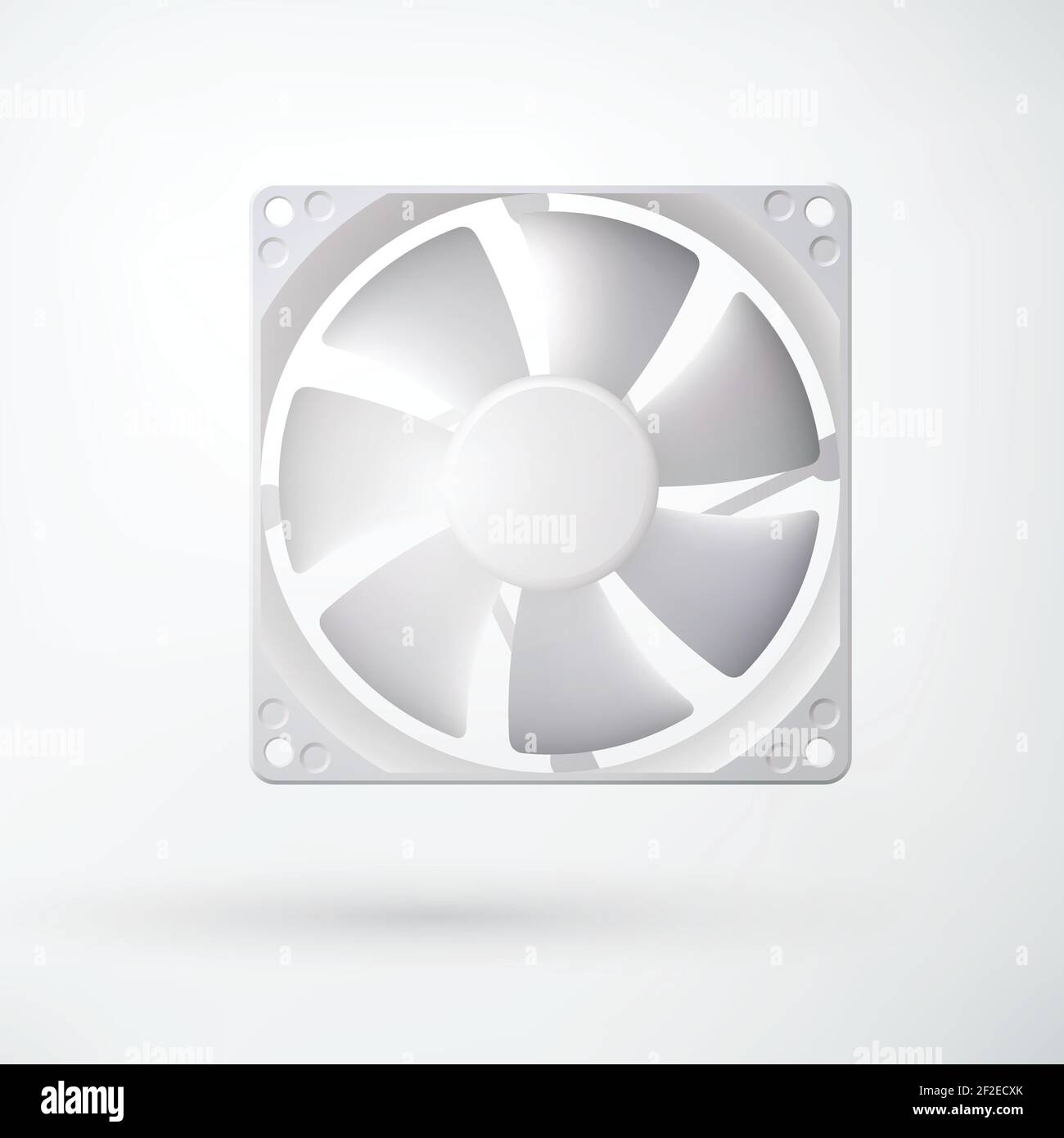 Light cooling system concept with computer fan in realistic style on ...