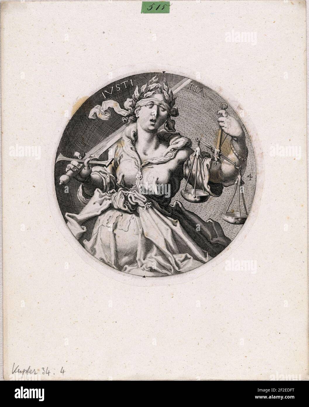 Iustitia (Die sieben Tugenden) (1587 Stock Photo - Alamy