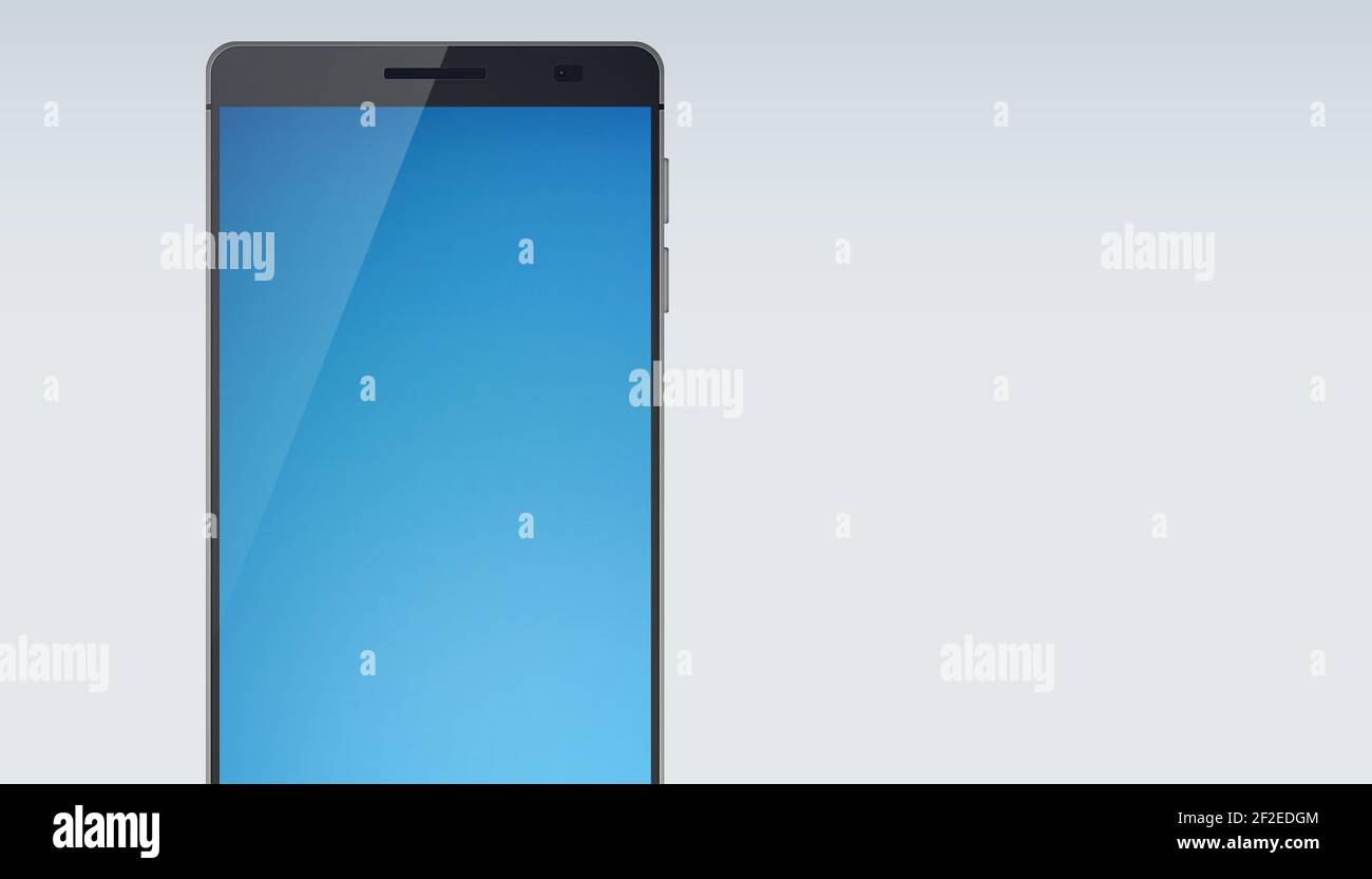 Modern touch screen smartphone concept with beautiful sky colored ...