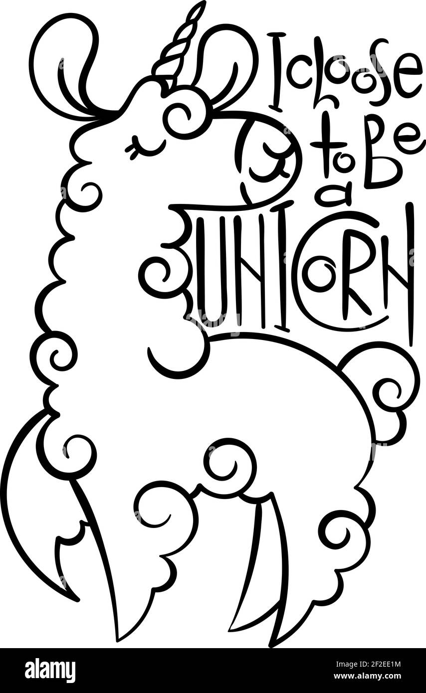 Unicorn Llama Coloring Pages