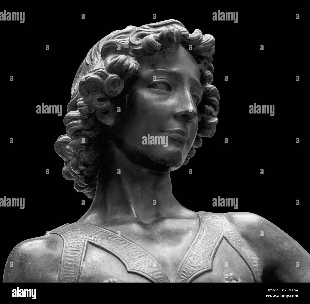 David killer of Goliath ancient statue. Biblical story. Antique ...