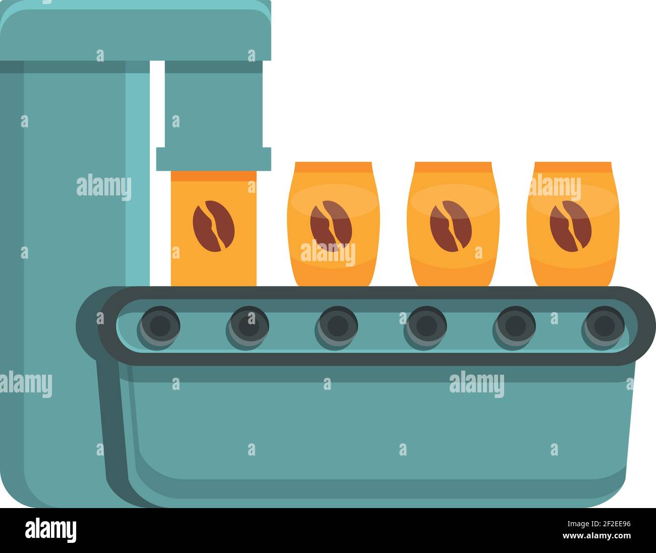 Coffee production package icon. Cartoon of coffee production package ...
