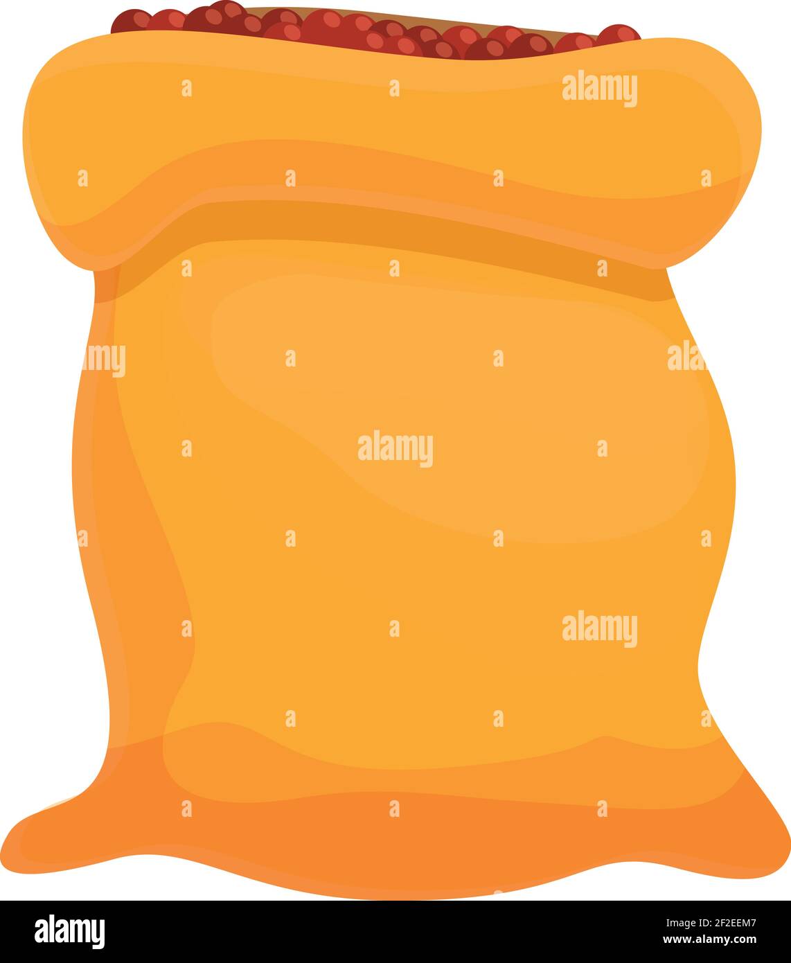 Full coffee bean sack icon. Cartoon of full coffee bean sack vector ...