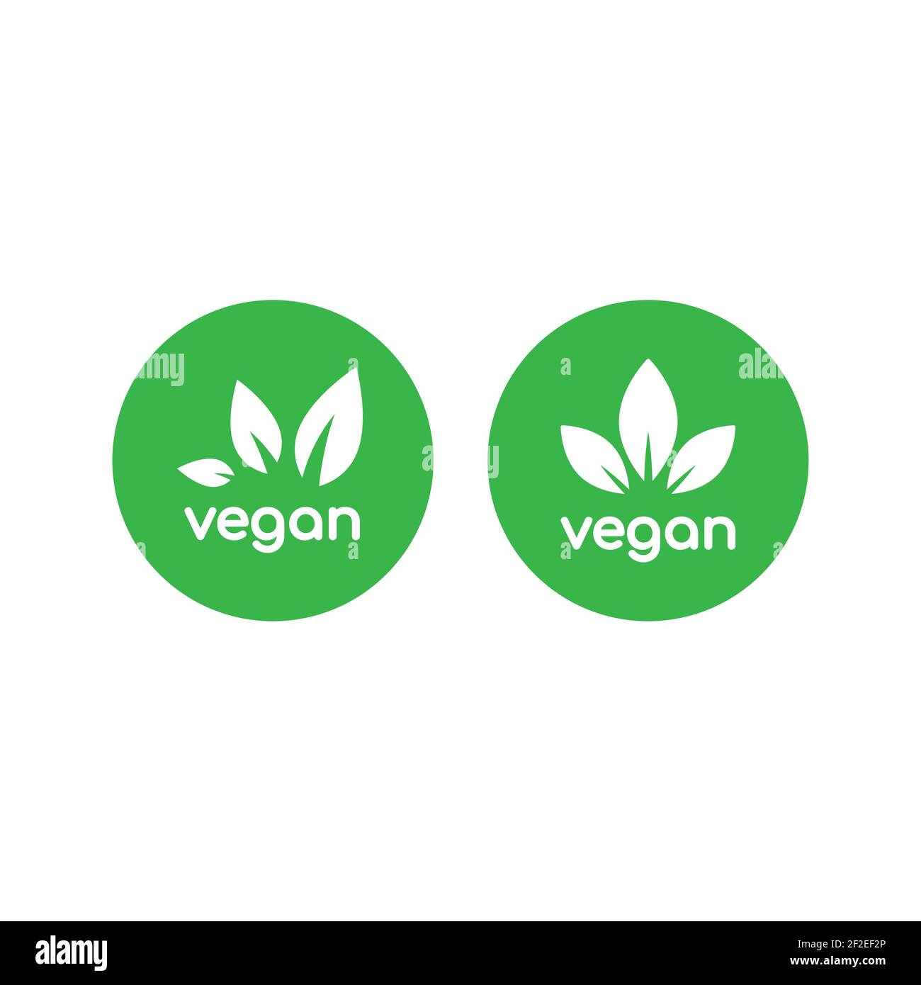 Vegan, veggie product label. Green leaves veggie icon. Healthy, eco ...