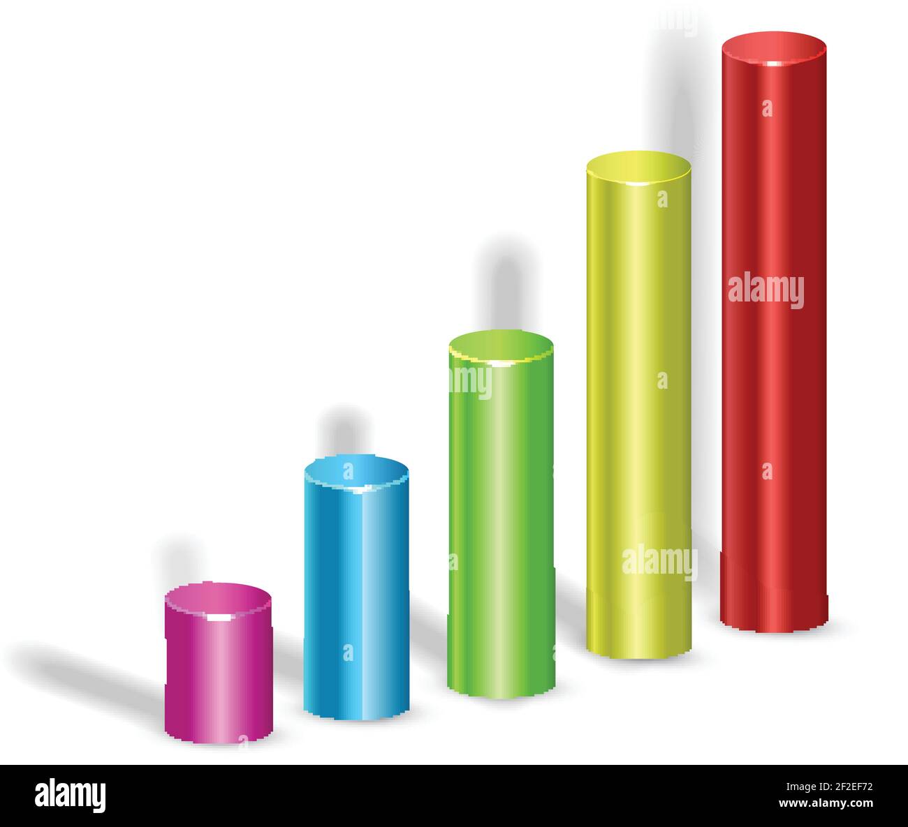 Abstract business infographic design concept with colorful 3d five ...