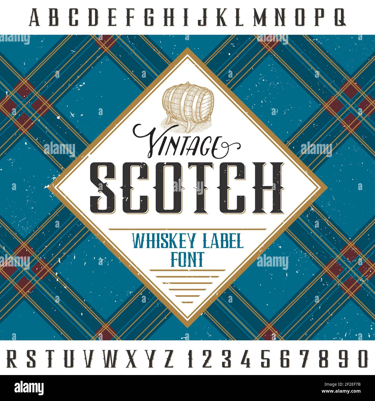 Vintage scotch poster for design and decoration of alcohol drinks ...