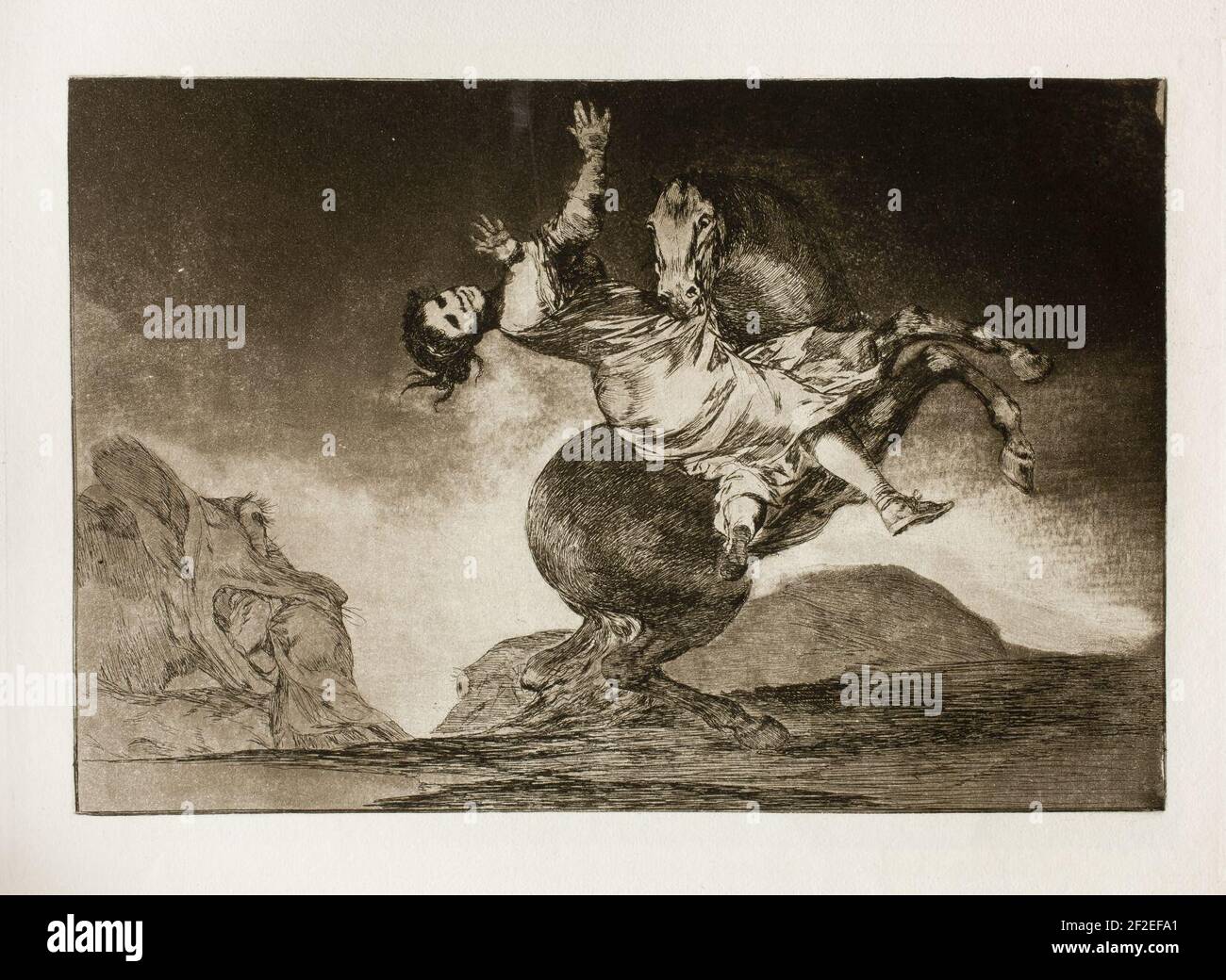 Prado - Los Disparates (1864) - No. 10 - El caballo raptor Stock Photo ...