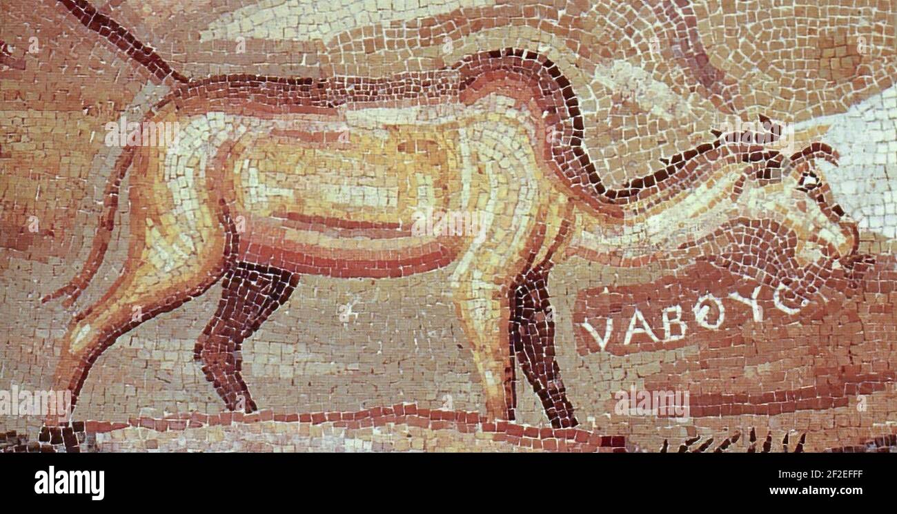 Praeneste - Nile Mosaic - Section 3 - Detail 2 Stock Photo - Alamy