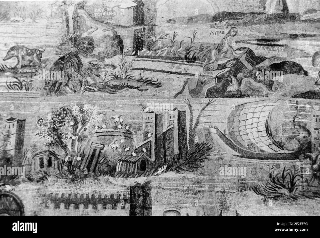 Praeneste - Nile Mosaic - Section 10 Stock Photo - Alamy