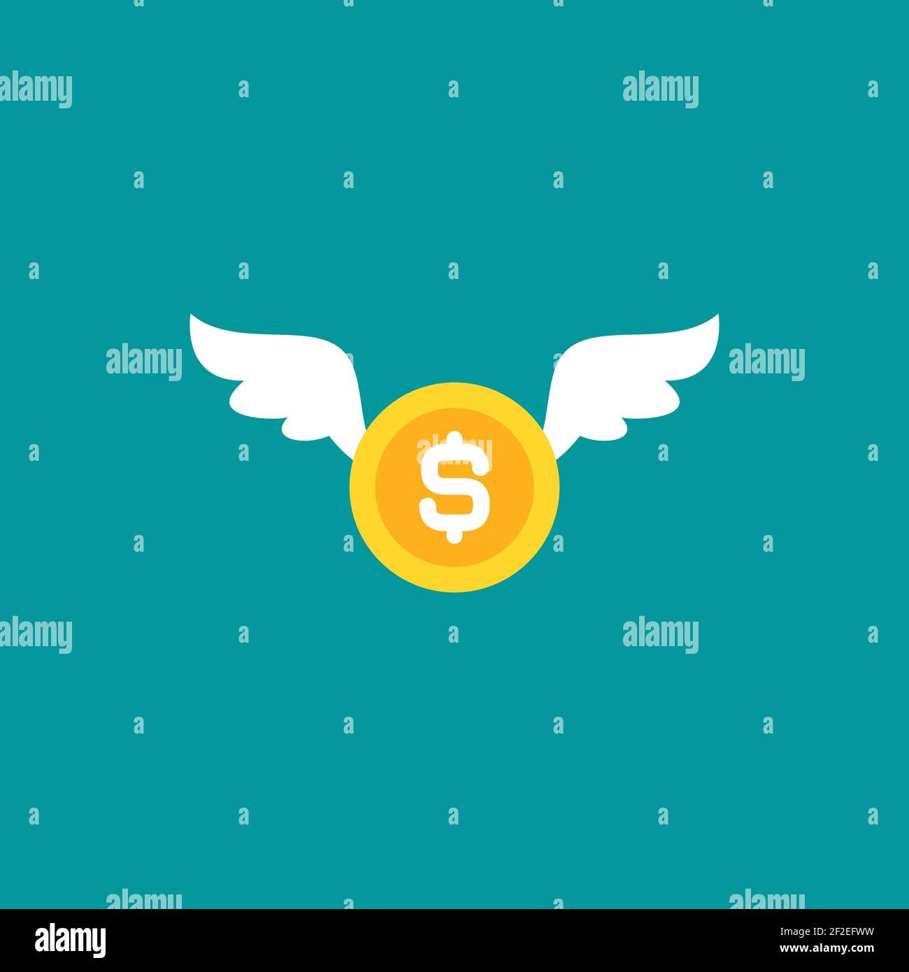 Dollar sign wings isolated on hi-res stock photography and images - Alamy