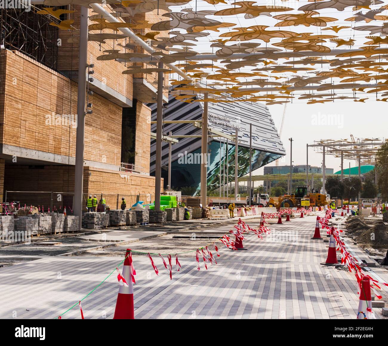 Dubai, UAE - 03.10.2021 - Some of the EXPO 2020 pavilions sites under ...