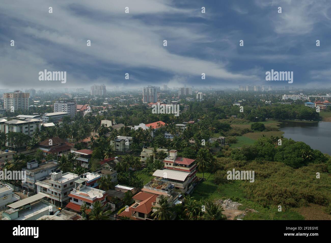 General view of the city, Cochin (kochi), Kerala, South India Stock ...