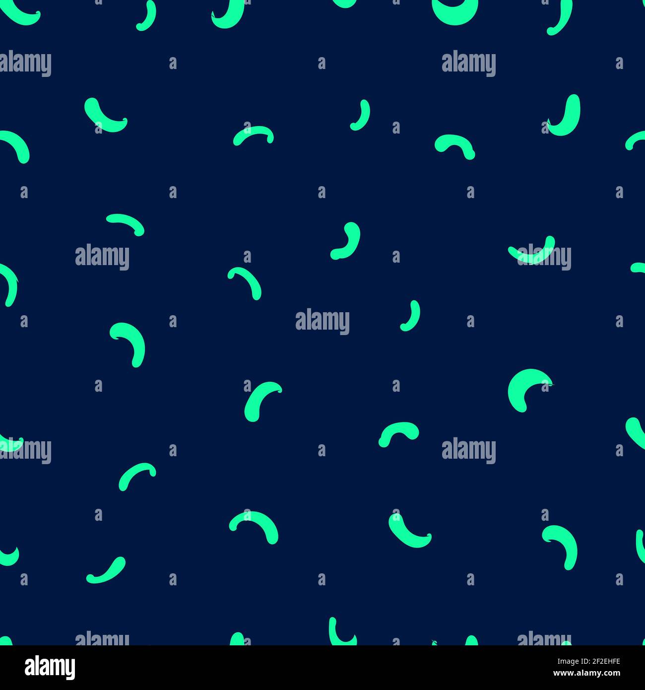 abstract seamless vector pattern light green arches on dark blue ...
