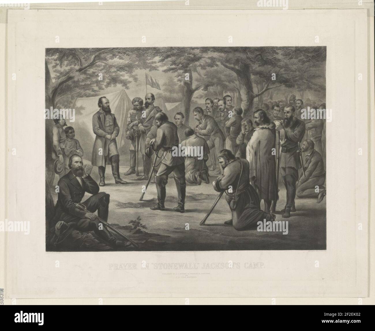 Prayer in ''Stonewall'' Jackson's camp (updated Stock Photo - Alamy