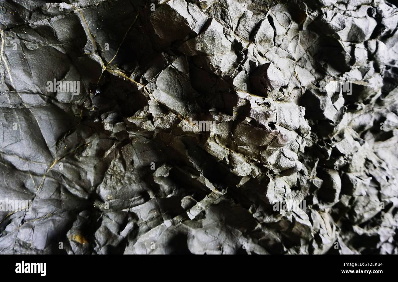 closeup texture of a black rock Stock Photo - Alamy