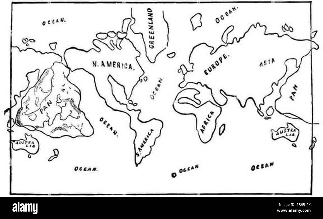Pre-Flood Outline Map of the World Stock Photo - Alamy