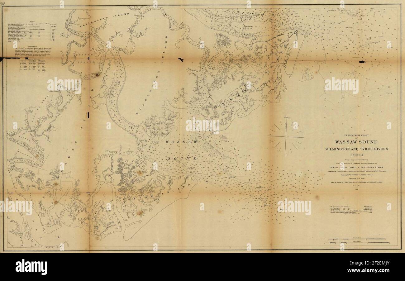 Preliminary chart of Wassaw Sound, Wilmington and Tybee Rivers, Georgia ...