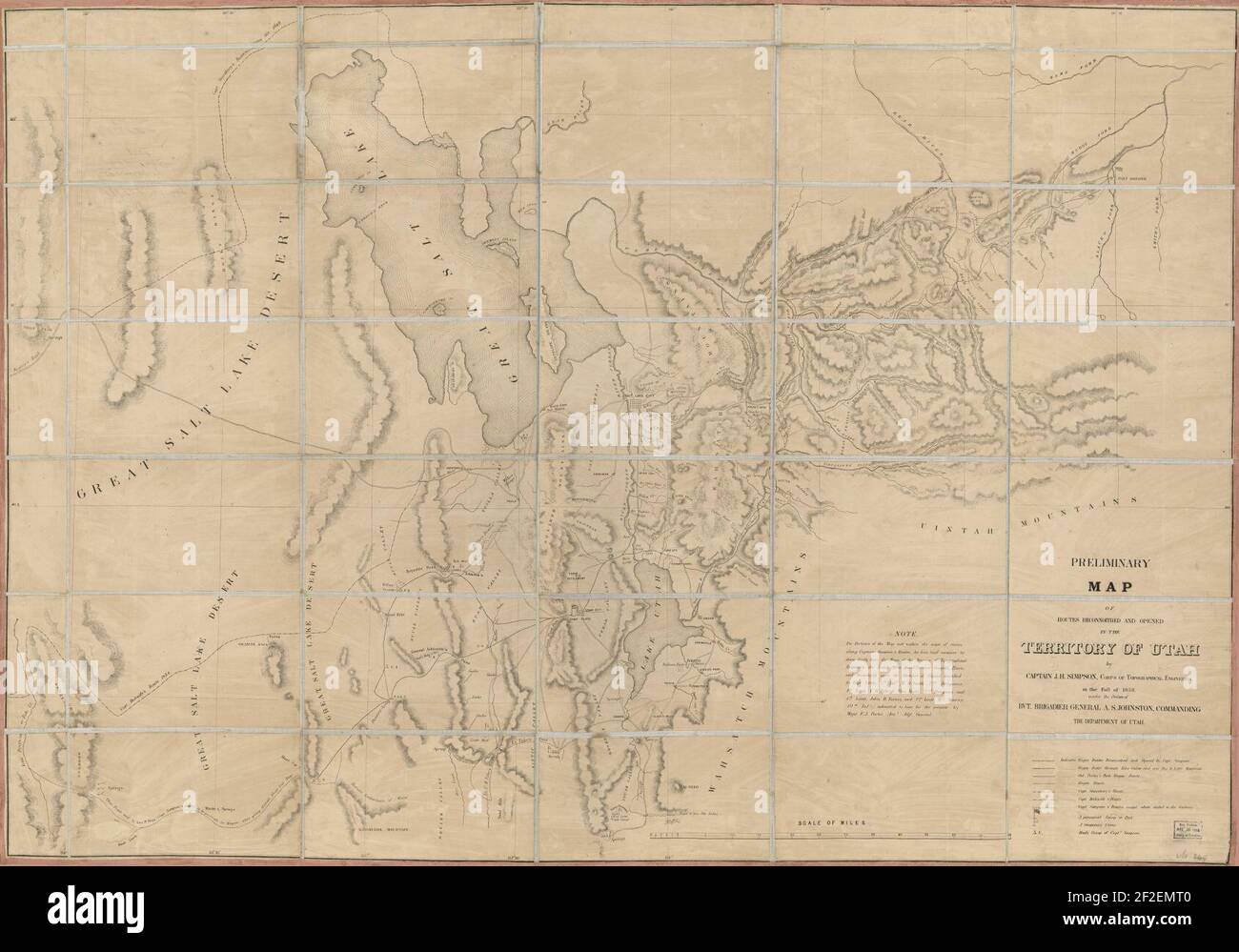 Preliminary map of routes reconnoitered and opened in the Territory of ...