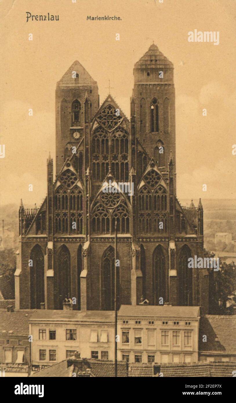 Prenzlau, Brandenburg - Marienkirche Stock Photo - Alamy