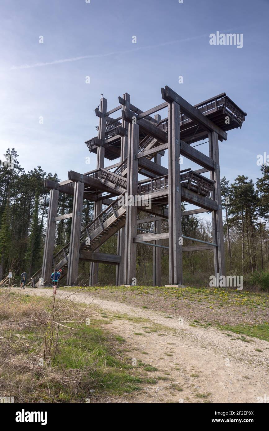 The twenty metre tall wooden observation tower that affords magnificent ...
