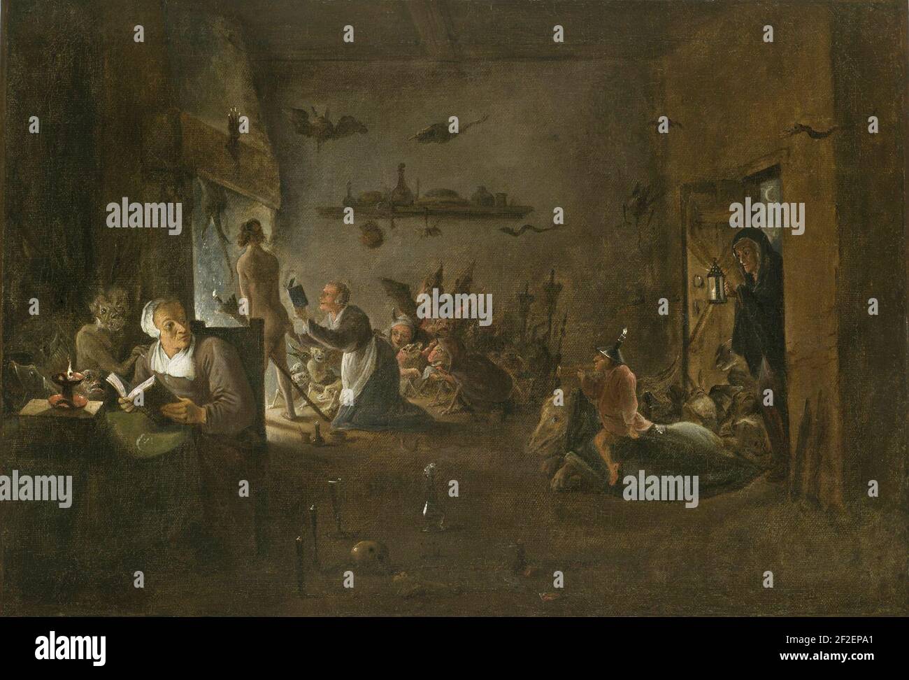 Preparation for the Witches' Sabbath (David Teniers II Stock Photo - Alamy