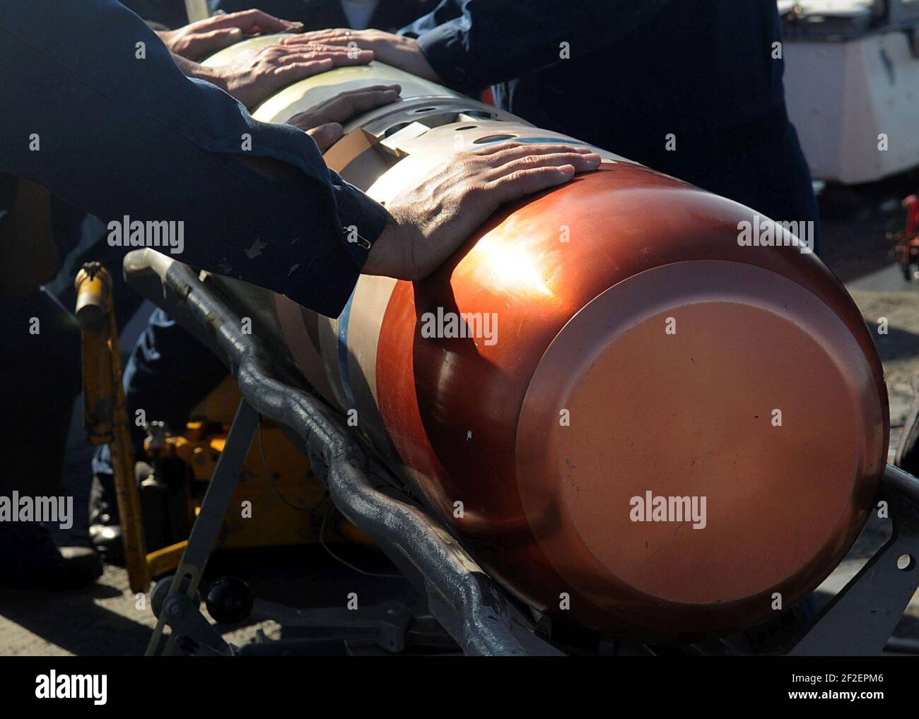 Preparing to load a torpedoe Stock Photo - Alamy