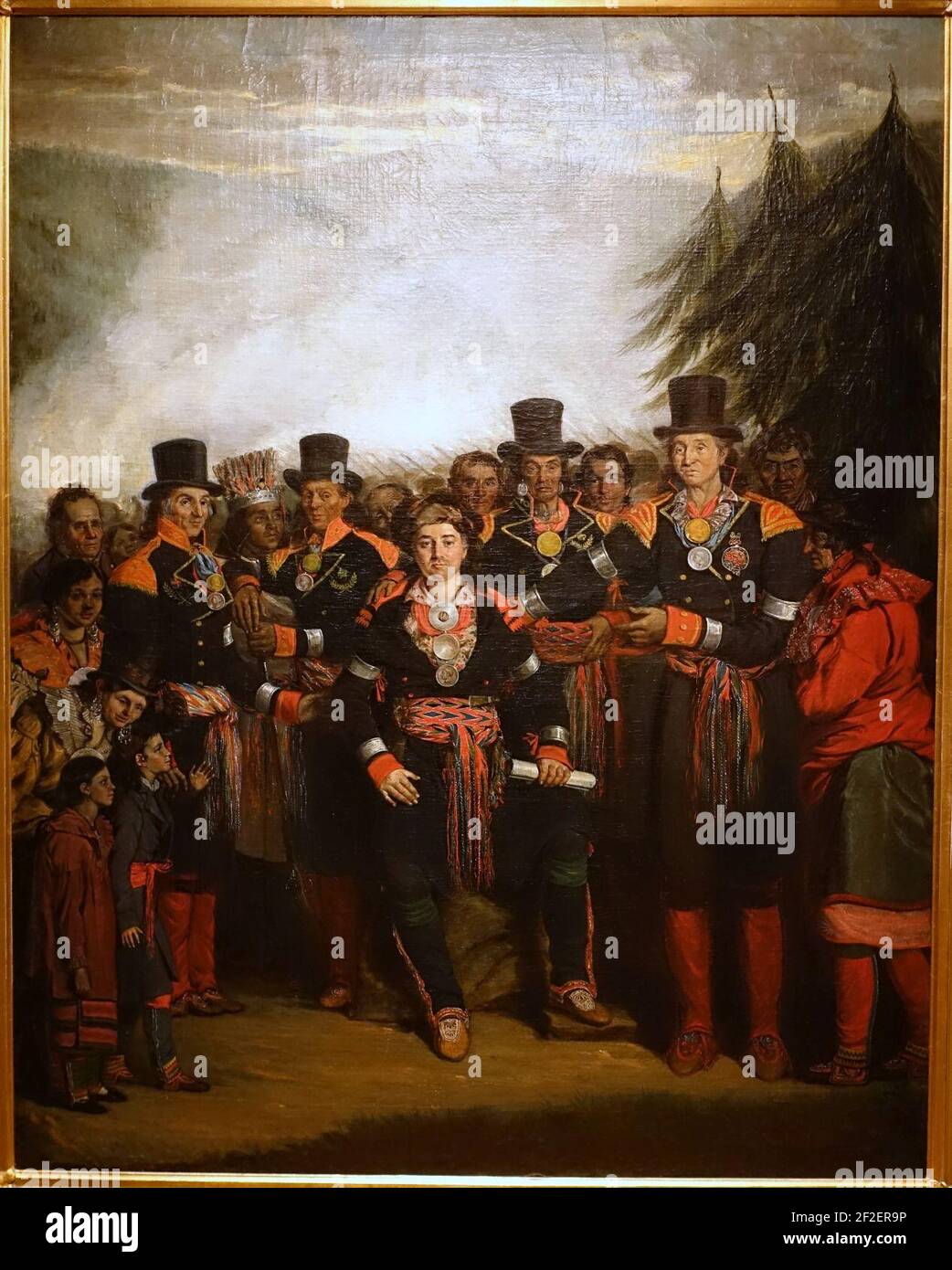 Presentation at Lorette of the newly elected Huron chief at the Huron ...