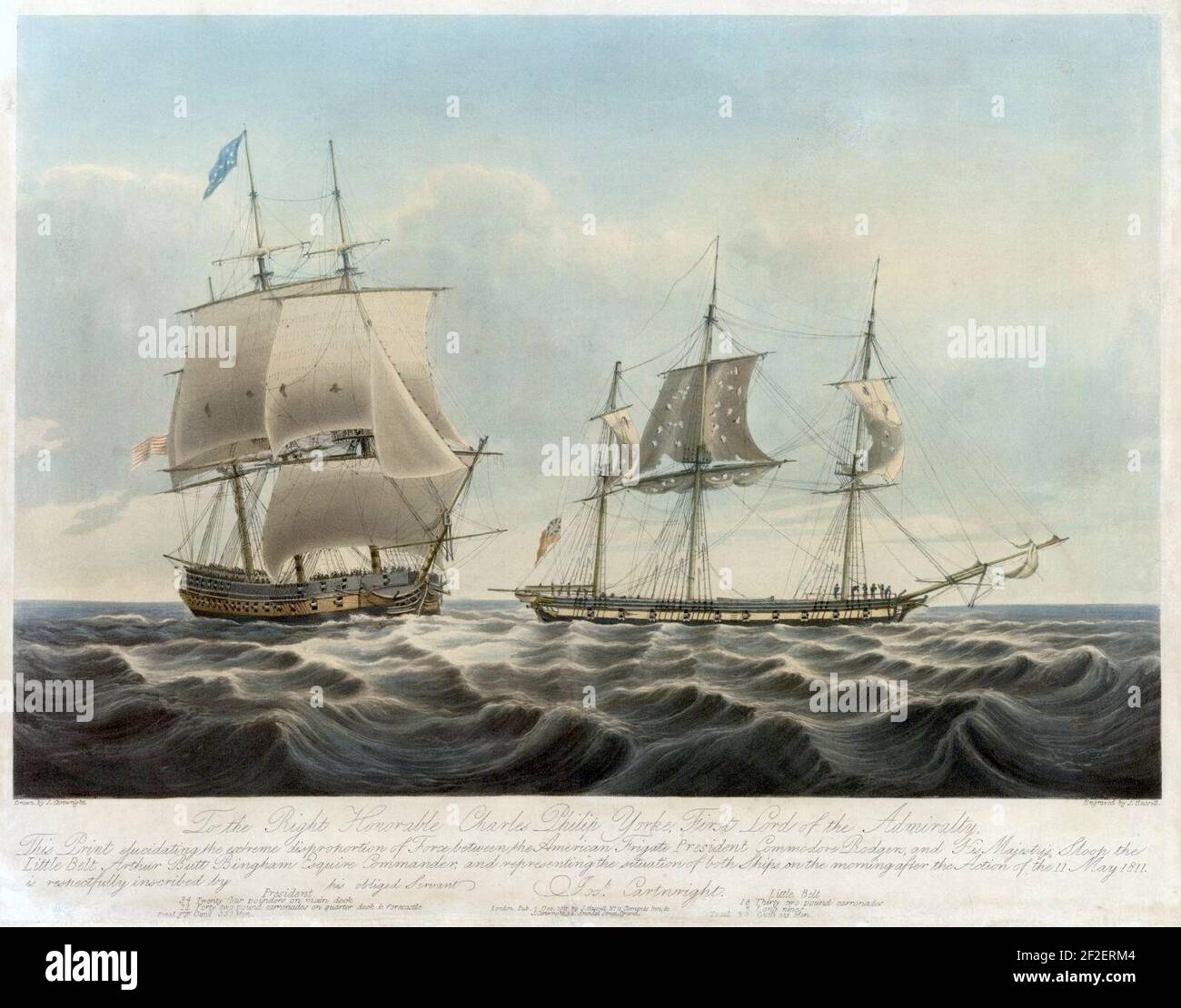 President and HMS Little Belt 1811 BRM1682 Stock Photo - Alamy