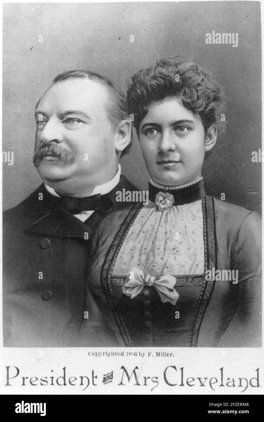 President and Mrs. (Grover) Cleveland Stock Photo - Alamy