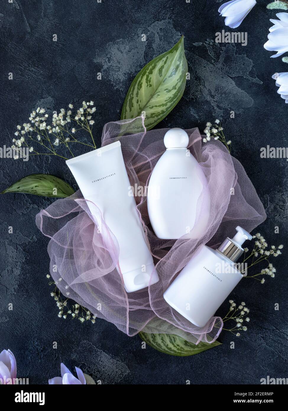 Natural, organic, skin care product concept. Mock up for cosmetics ...