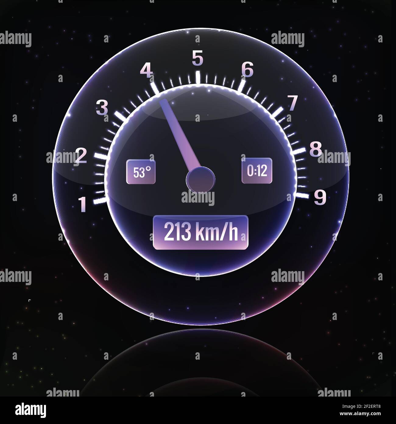 Speedometer interface background vector Illustration Stock Vector Image ...